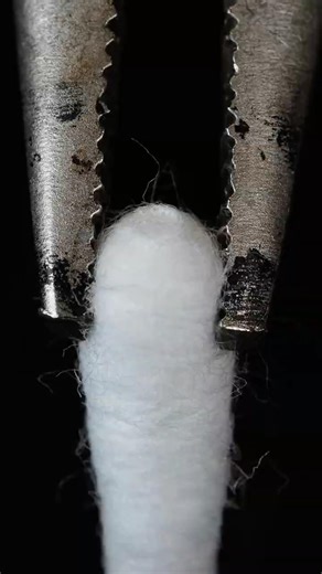 Peeling Cotton Fibers in Extreme Macro #satisfying #asmr #CloseUp #MacroSultan #CottonSwab