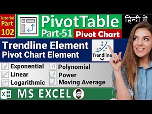 MS-EXCEL-102-Trendline Element in Pivot Chart | Types of Trendline | Moving Average for Stock Chart