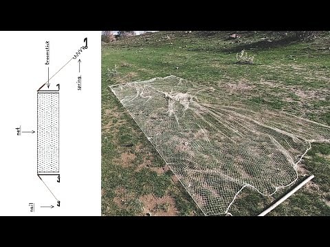 How to set a ground net trap to catch birds / semi - automatic