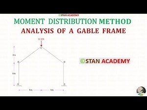 Analysis of Gable Frame - Moment Distribution Method - Problem No 1