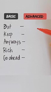 784K views · 15K reactions | Basic vs. Advanced English pt. 4 #fbreels #English #englishclass | Let'slearn | Facebook