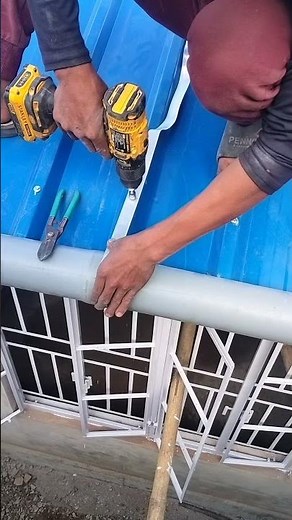 Rain gutters installations.