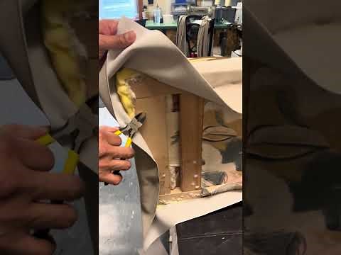 How to reupholster an old style parson chair!!