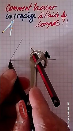How to build a trapezoid using a compass? #shortvideo