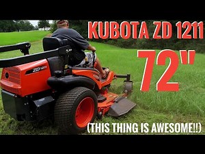 Kubota ZD1211 72" Review plus Mowing
