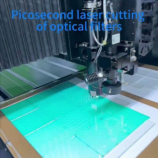 Picosecond laser cutting of optical filters