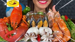 Hello Friends, Welcome back to my video! Asmr Eating Lobster Cuttlefish Mussel Argentine Shrimp Asparagus Chilli In Red Spicy Sauce Sounds|| #HungryASMR If you like my videos, Please don't forget to FOLLOW my PAGE | Thanks to FACEBOOK! #asmr #mukbang #asmrmukbang #mukbangasmr #foodporn #foodie #asmreatingsounds #massiveeating #massivefeast #massivemukbang #asmreatingshow #asmrsounds #asmrfood #asmrvideo #notalkingasmr #asmreating #eatingsounds #asmrcommunity #makan #asmrindonesia #asmrindia #asm