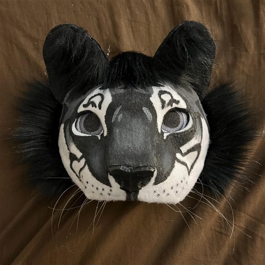 Black and White Tiger Mask (read Description) Removeable Padding, High Quality, Therian Mask, Kemonomimi, Masquerade Mask - Etsy