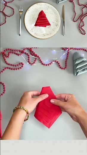 🎄 Fold a Napkin into a Christmas Tree ✨ | Easy Festive Tutorial
