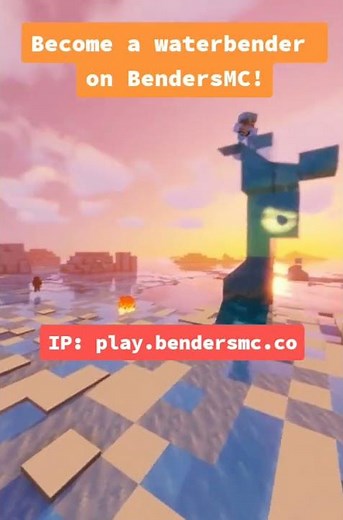 become a waterbender and found your own watertribe on BendersMC! #Shorts #minecraft