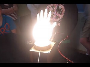 Homemade light bulb made in various containers/// Homemade Science with Bruce Yeany