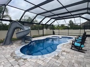Fiberglass Pool/Spa with Slide
