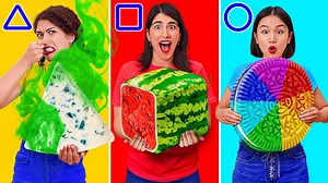 2.9M views · 10K reactions | Geometric shape food challenge.  | 123 GO | Facebook