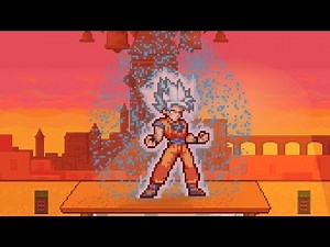 ssf2 mod goku over mega man (transformed from taunt button)