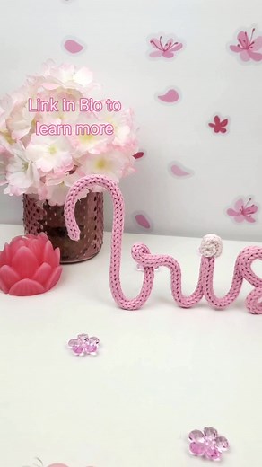 Learn how to make personalized wire names and shapes using my 125 figure and letter templates and my complete course for beginners. Link to my website in Bio. . . . #knittedwirenames #knittedwireart #knittedwirecourse #nurserydecoration #babyroomdecor #diyproject #diy