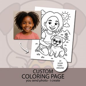 Pug Custom Coloring Page | Personalized Activity Sheet | Custom Printable Digital Download - Etsy Canada