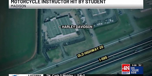 Motorcycle instructor hit by student during class