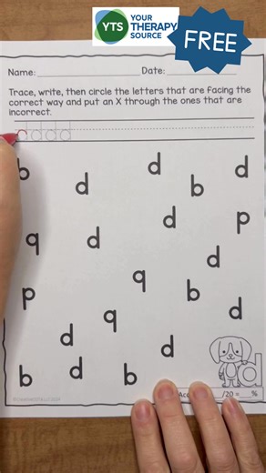 🔠 Do your students mix up letters or numbers? This FREE printable letter reversal worksheet helps kids practice letter identification and formation to reduce reversals and boost confidence! ✏️ These pages come straight from the Complete Letter and Number Reversal Packet and are perfect for classroom, therapy, or home practice. 📥 Download the 2 FREE sample pages at the bottom of the post! #freeprintable #letterreversal #handwritingpractice #occupationaltherapy #yourtherapysource | Your Therapy 