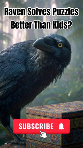Ravens Solve Puzzles BETTER Than Kids?! 🧠🐦😱 #shorts