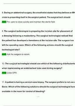 NCCT Tech in Surgery Practice Exam Latest 2025 2026 Update Questions and Verified Answers 100 Corr