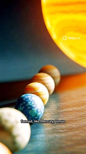 How did the solar system form? 🤔🤔 Our solar system was born about 4.6 billion years ago from a massive cloud of gas and dust called a nebula. Gravity pulled this cloud together, forming the Sun at the center and a spinning disk around it. From this disk, planets, moons, asteroids, and comets slowly took shape. The rocky planets formed near the Sun, while the giant gas planets formed farther away. Even today, asteroids and comets are leftover pieces from this ancient process. This is the incred