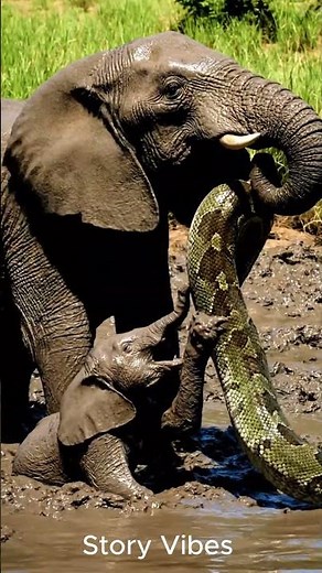 “Python Attacks Elephant — Intense Wildlife Clash Caught on Camera!” #wildlife #animals #python
