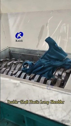 Plastic Block Recycling with Double Shaft Shredder | Powerful Crushing Machine in Action