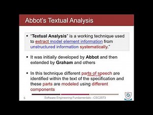 CSC2073 - Lecture 37 (Abbot’s Textual Analysis, Interaction Diagrams)
