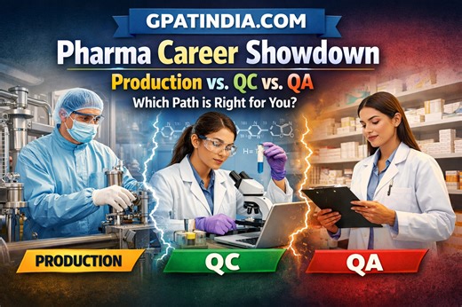 Pharma Career Showdown: Production vs. QC vs. QA—Which Path is Right for You? - Gpatindia: Pharmacy Jobs, Admissions, Scholarships, Conference,Grants, Exam Alerts