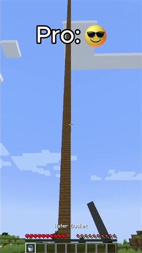 Minecraft Noob vs Pro vs Hacker: Water bucket MLG#minecraft #minecraftshorts