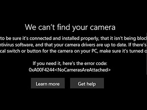 Fix Camera Error Code 0xA00F4244 NoCamerasAreAttached We Can't Find Your Camera In Windows 11