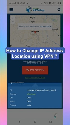 How to Change IP Address Location in Mobile ? #2025 #shorts #ipaddress