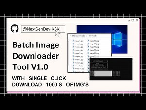 Bulk Batch Image Downloader Tool | Download Images from URLs Automatically | NextGenDev-KSK