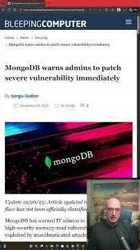 Critical vulnerability in MongoDB hits just in time for Christmas