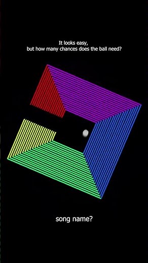 how many chances does the ball need? #satisfying #bouncingball #simulation