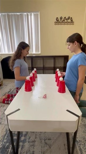 Cup flip into ping pong catch challenge #challenge #impressive #shorts