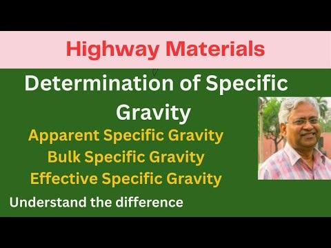 Apparent and bulk Specific Gravity of aggreagtes, Method of determination with all calculations