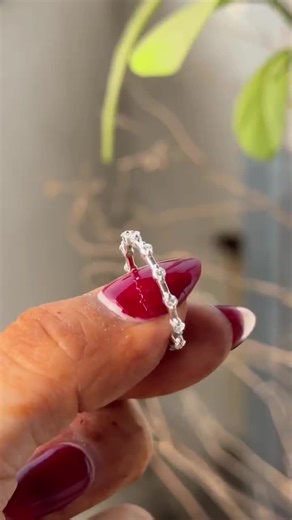 1.90 MM Floating Bubble Diamond Band, Round Lab Grown Diamond Wedding Band, 950 Platinum Full Eternity Band, Stackable/Matching Band