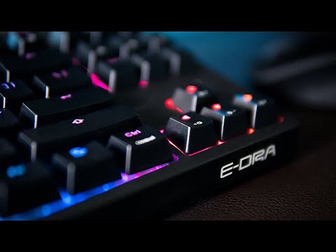 EK387W E-DRA RED SWITCH | SOUND TEST | MECHANICAL KEYBOARD