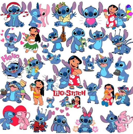 Stitch SVG Bundle | Stitch PNG Clipart | Lilo and Stitch SVG | Cricut & Silhouette Cut Files | Digital Download - Etsy