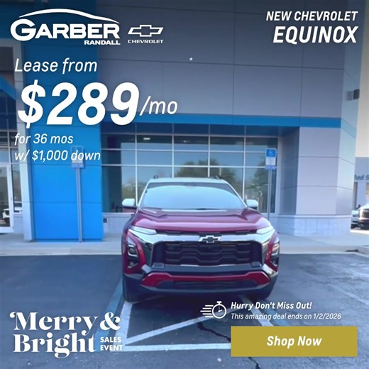  Unwrap a deal: $289 /mo for a Chevy Equinox with just $1,000 down —...