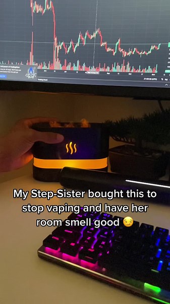 Why Vape when you just can get one of these 😏 🛒 CHECK MY BIO FOR INFORMATION ℹ️ #fyp #flame #air #humidifier #finds #tiktokmademebuyit #amazonfinds