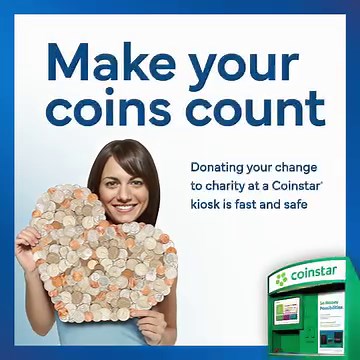 Looking for a safe and easy way to donate to charity? Why not donate your spare change at Coinstar – there’s no fee. #CoinsThatCount | Coinstar