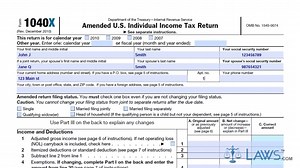 Learn How to Fill the Form 1040X Amended U.S. Individual Income Tax Return