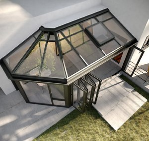 [Hot Item] High Quality Install Easily Prefabricated Glass House Sunroom Aluminum Glass Balcony Sunroom
