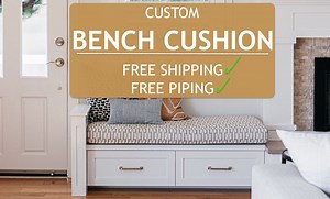 3" Thick - Bench Cushion Custom Bench Cushion Bench Cushion Indoor Custom Cushion Window Seat Cushion Custom Bench Cushion Indoor - Etsy