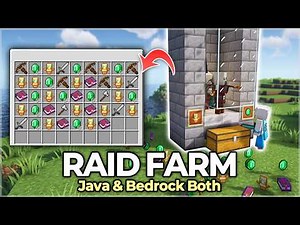 ⛏️ Minecraft :: Easy Raid Farm Tutorial for JAVA / BEDROCK 💡 [마인크래프트 레이드팜 만들기 자바, 베드락(모바일) 강좌]