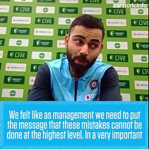 237K views · 58 shares |  "In a very important game, this could be very costly." Virat Kohli on the "strange" moment India weren't allowed to review for lbw within the 15-second limit, because the stadium big screen had mistakenly started showing a replay. | ESPNcricinfo | Facebook