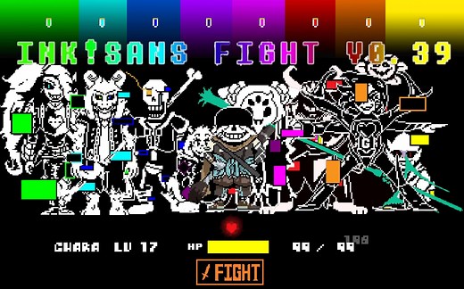 Ink!Sans Fight v0.39一阶段无药＋全阶段不按G通关！！！（附hell mode第一阶段通关）