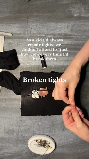 Fix Ripped Tights: Easy Sewing Tutorial